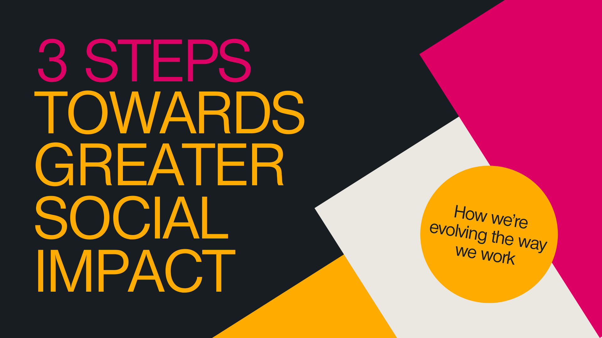 3 steps towards greater social impact: How we’re evolving the way we ...